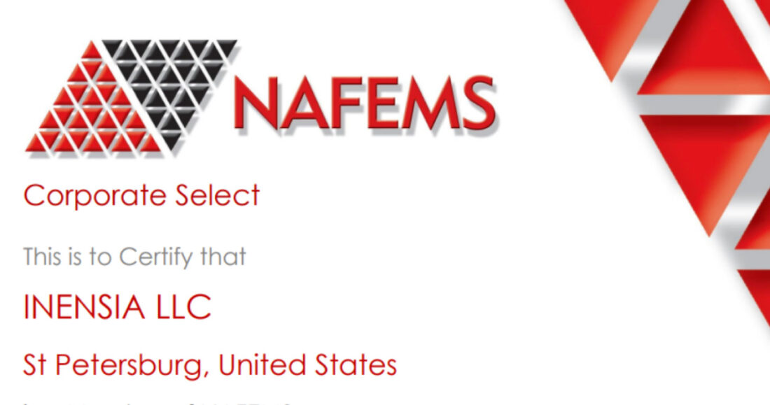NAFEMS Membership Certificate - Inensia